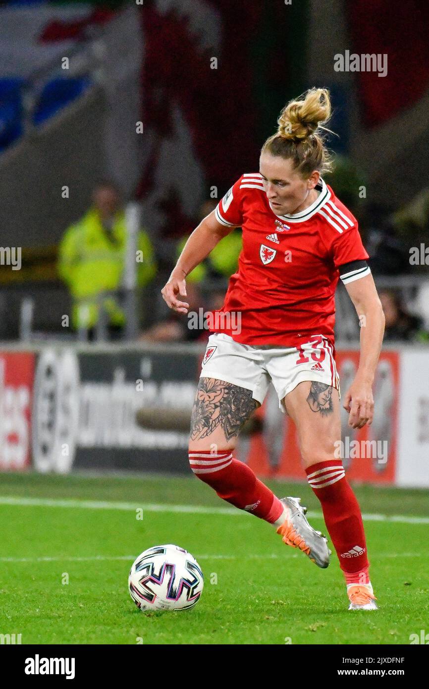 Cardiff, Wales. 6 September 2022. Rachel Rowe of Wales in action during ...
