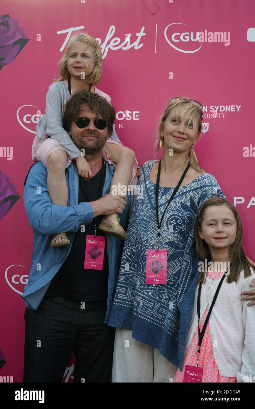 John Polson, partner Amanda Harding and their daughters pose for a ...