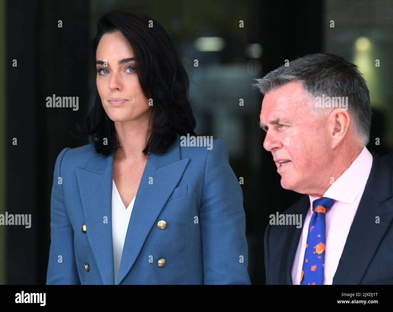 Sarah Budge leaves the Downing Centre court in Sydney, Tuesday ...