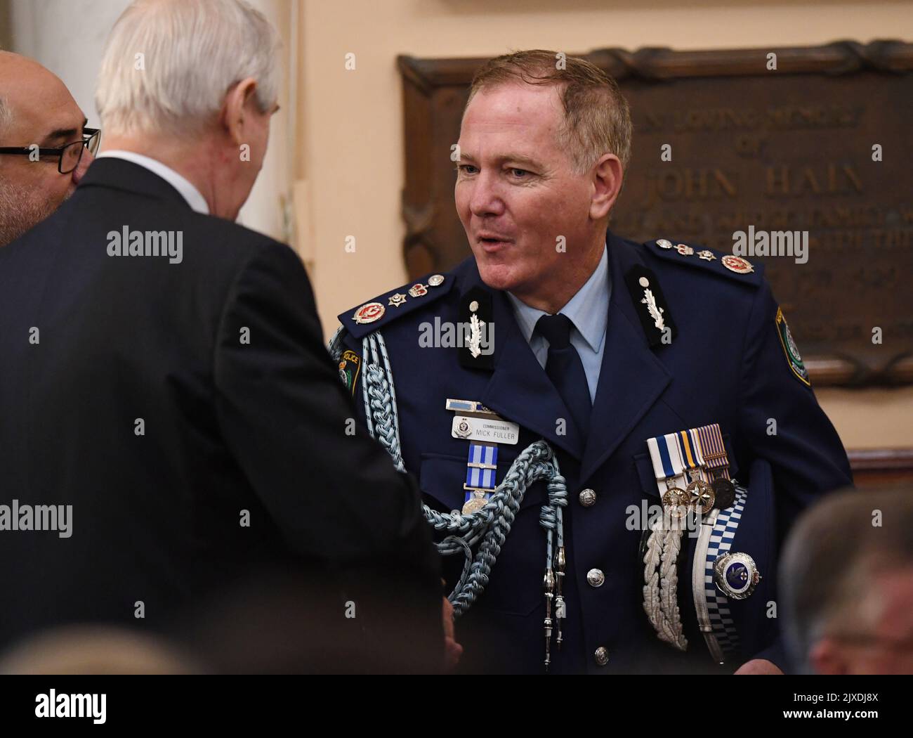 NSW Police Commissioner Mike Fuller attends the state funeral of Sir ...
