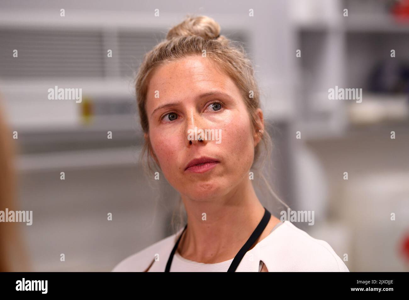 Research Associate Dr Christy Hipsley from Melbourne Museum speaks to ...