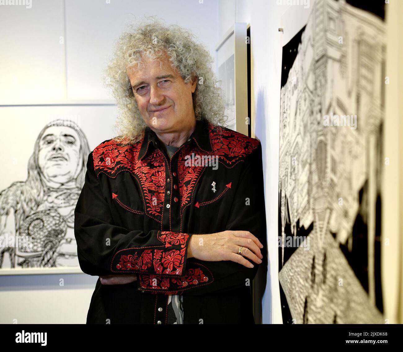 Guitarist Brian May from rock band Queen poses for a portrait at ...