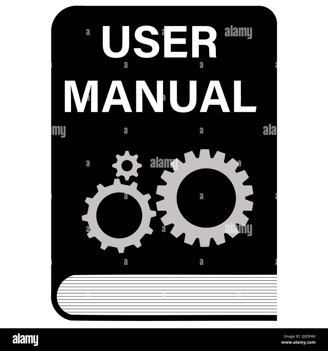User guide manual icon on white background. book document sign ... User guide manual icon on white background. book document sign ...