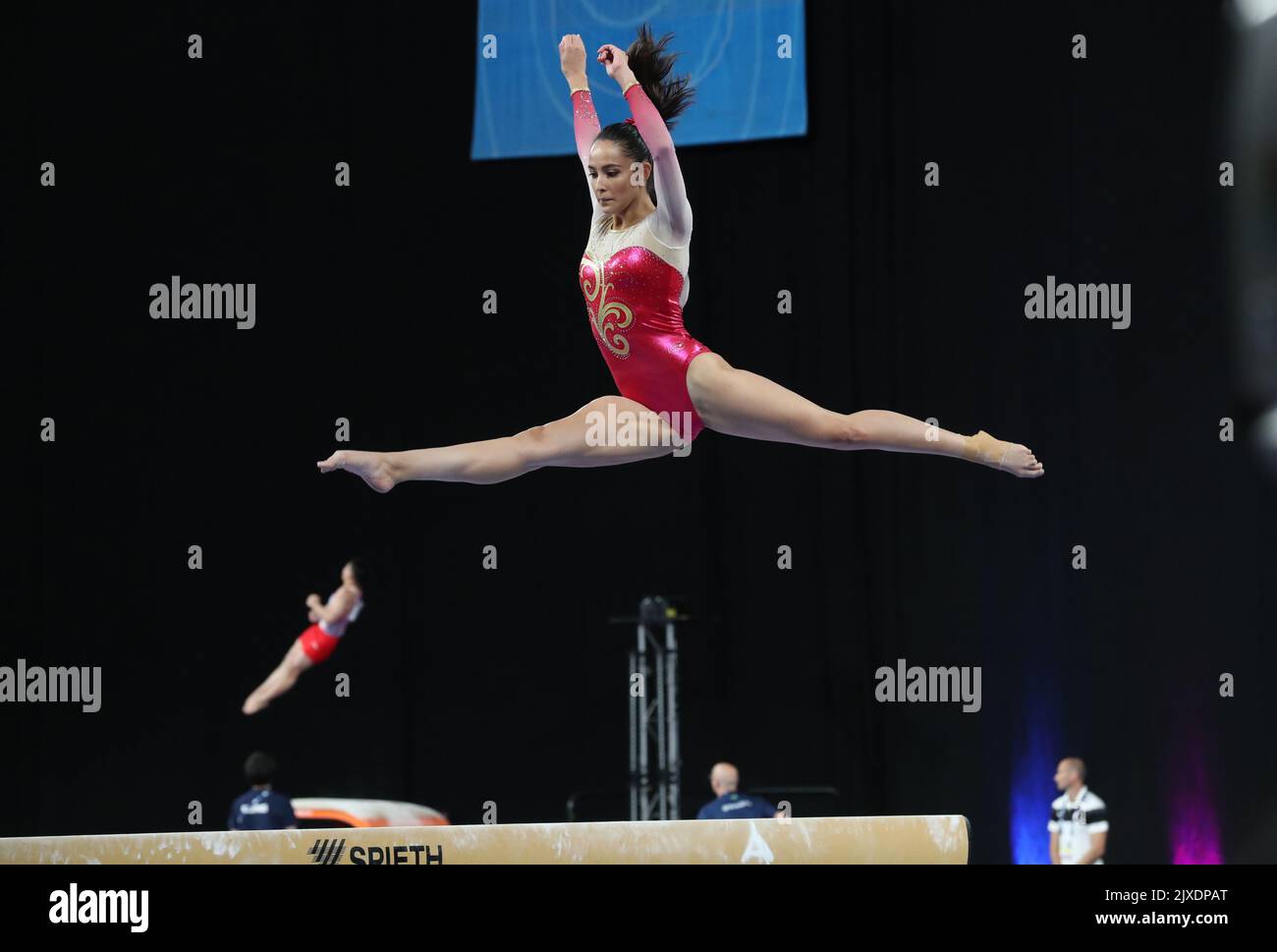 Farah Ann Abdul Hadi of Malaysia competing on the Women's Beam during ...