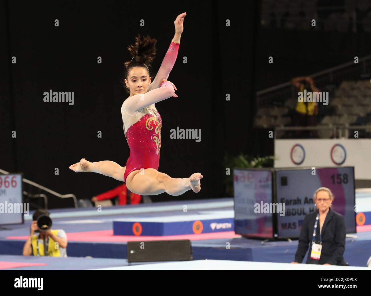 Farah Ann Abdul Hadi of Malaysia competing on the floor during the ...