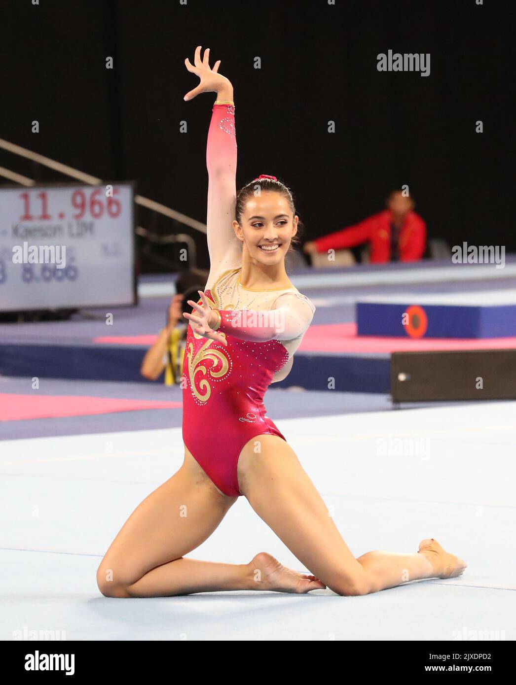 Farah Ann Abdul Hadi of Malaysia competing on the floor during the ...