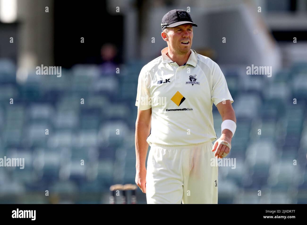 Peter Siddle of Victoria is seen during day three of the round 8 JLT ...