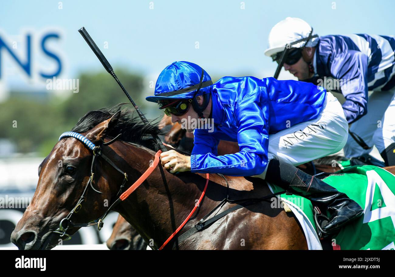 Jockey Tye Angland (right) riding Cristobal to win race 2 the TAB.COM ...