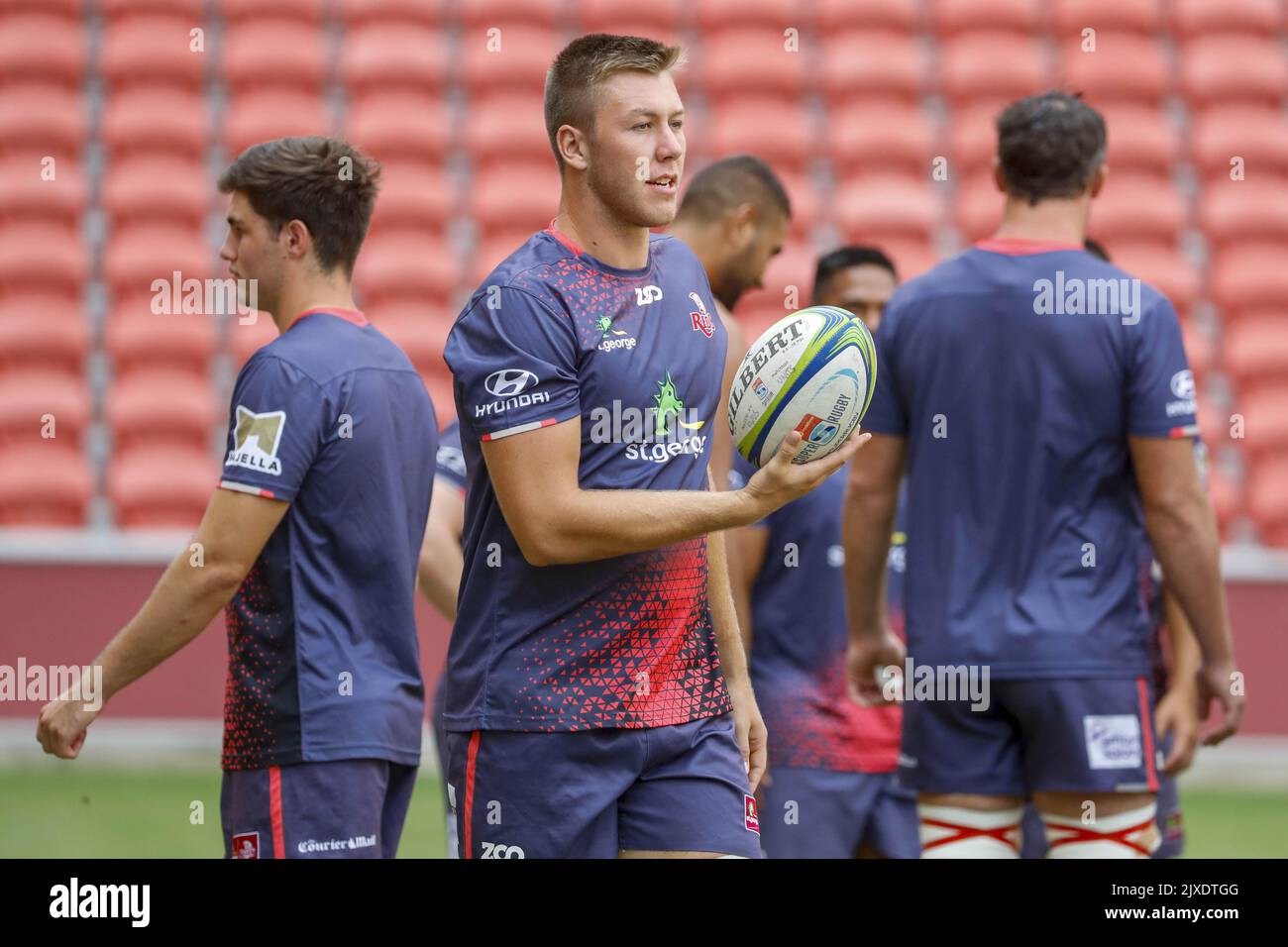 Angus Blyth in action during training with the Queensland Reds at ...