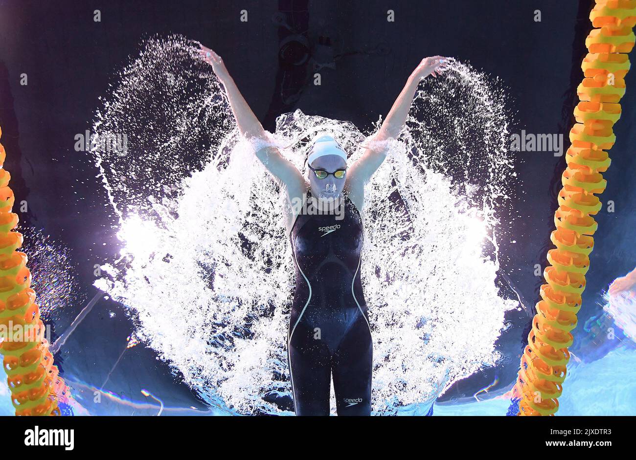 Laura Taylor swims in the Womens 200m Butterfly final on day 1 of the ...