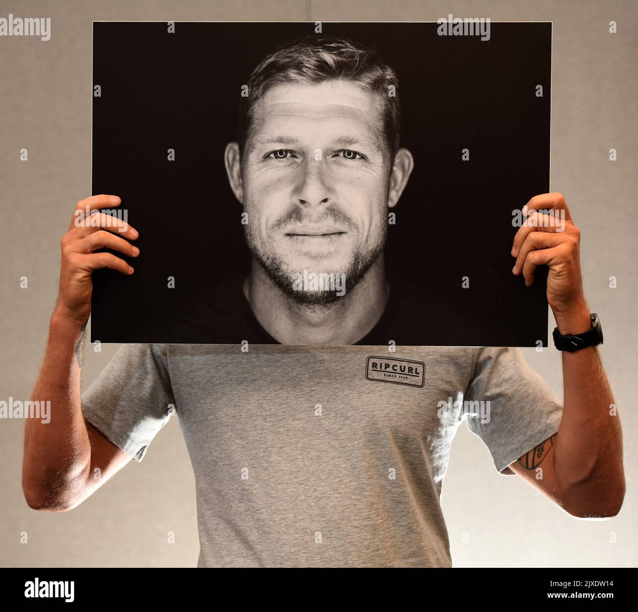 Three time world champion surfer Mick Fanning poses for a portrait ...