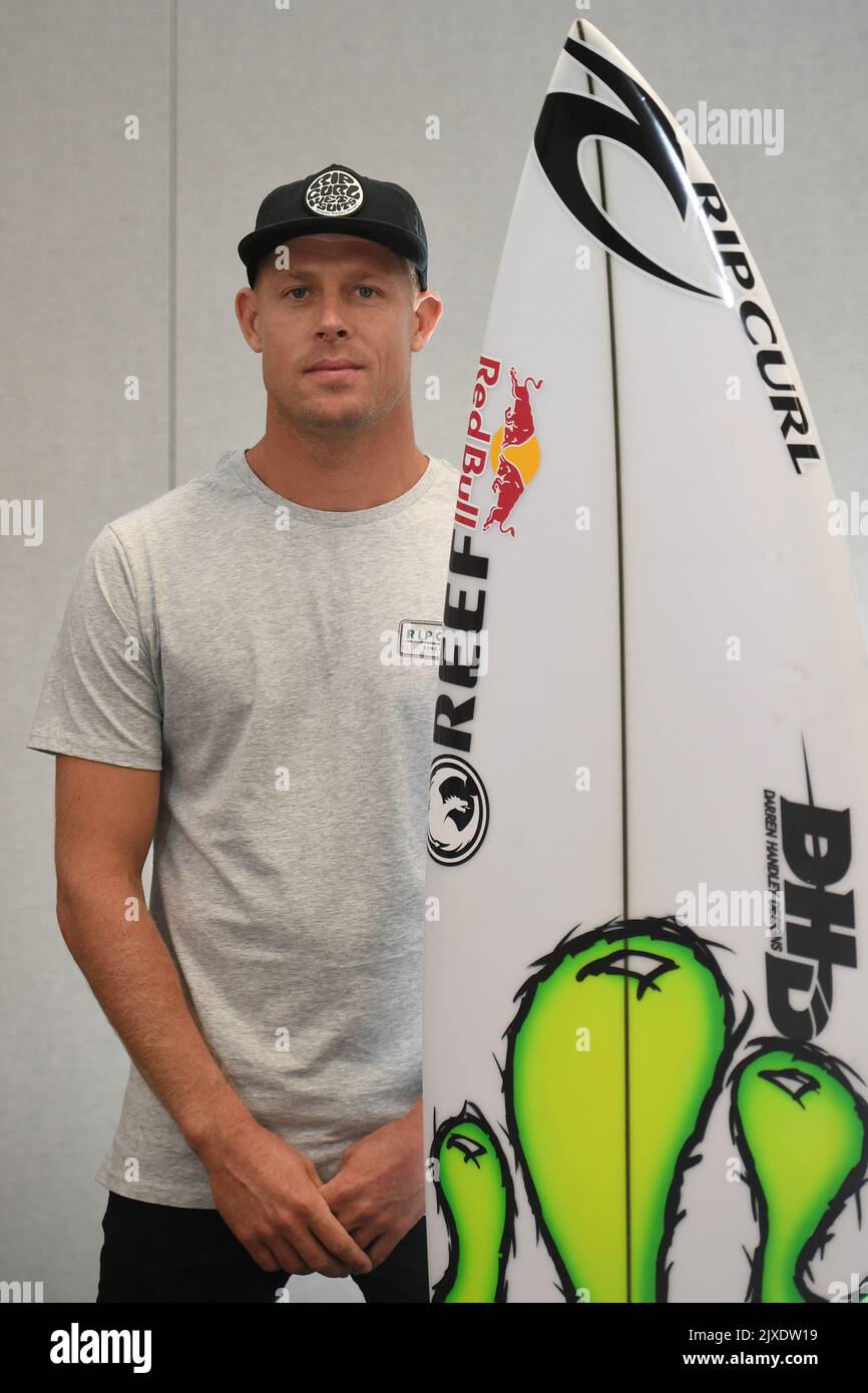 Three time world champion surfer Mick Fanning poses for a portrait ...