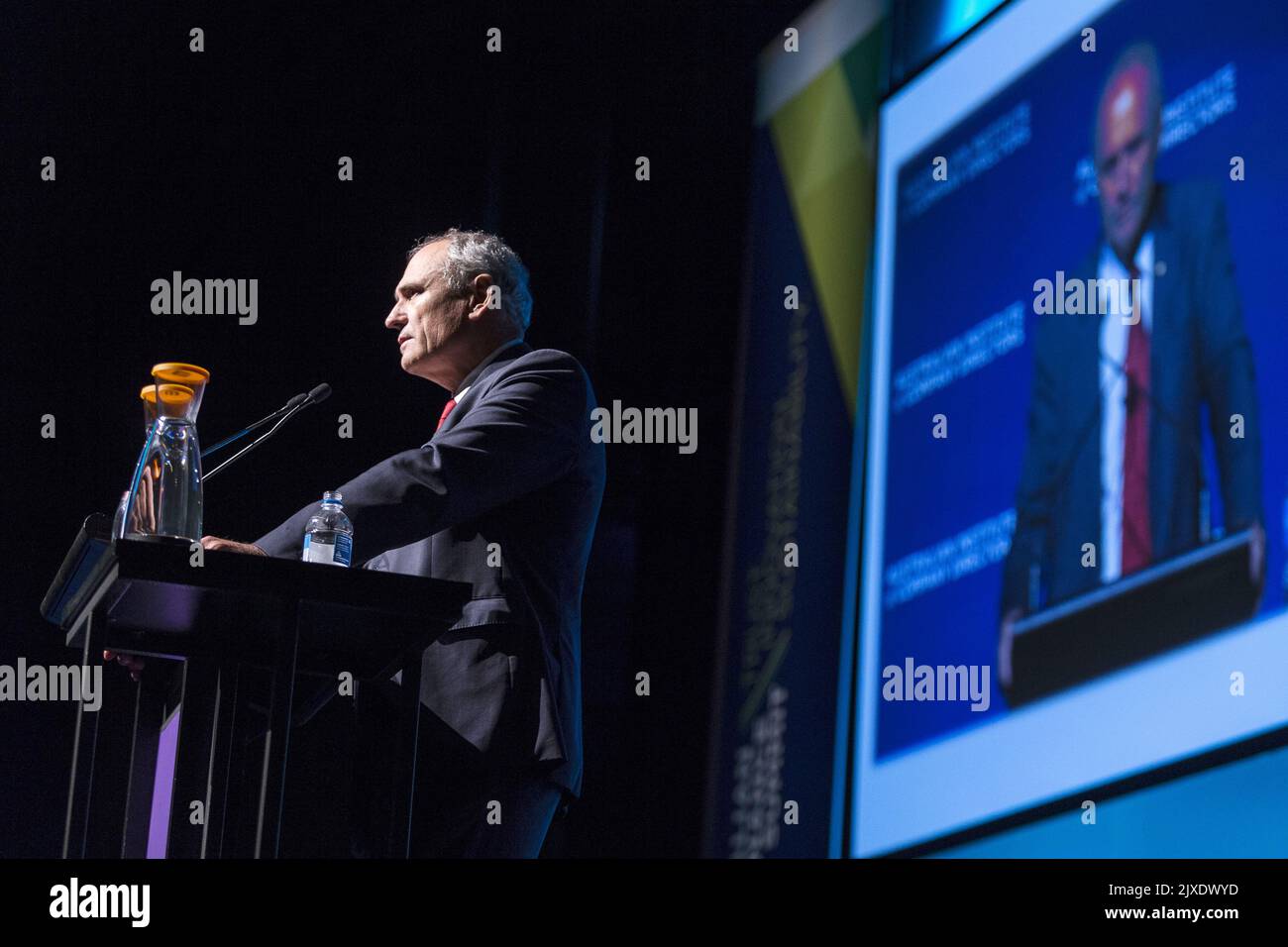 National Australia Bank Chairman Ken Henry speaks during the keynote ...