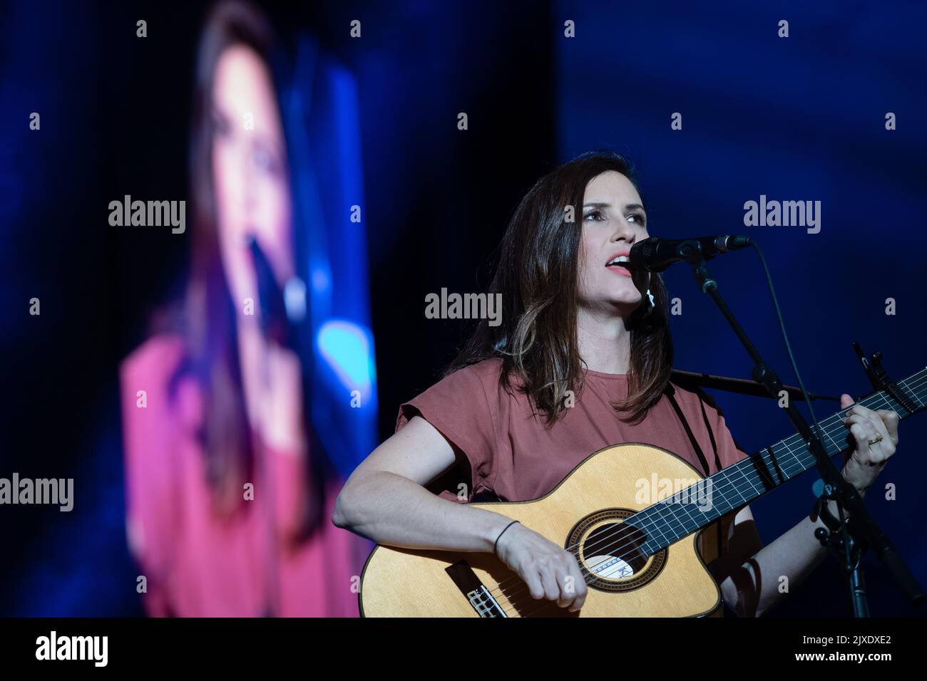 Missy Higgins performs as part of Ed Sheeran's World Tour at Optus ...