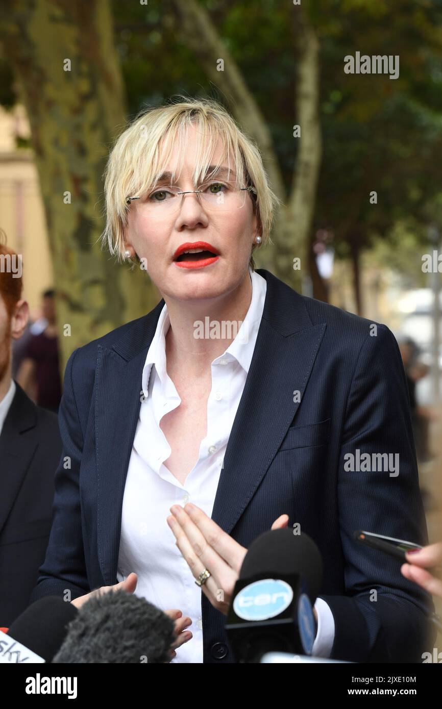Lead plaintiff Robyn Richardson address the media outside the Federal ...