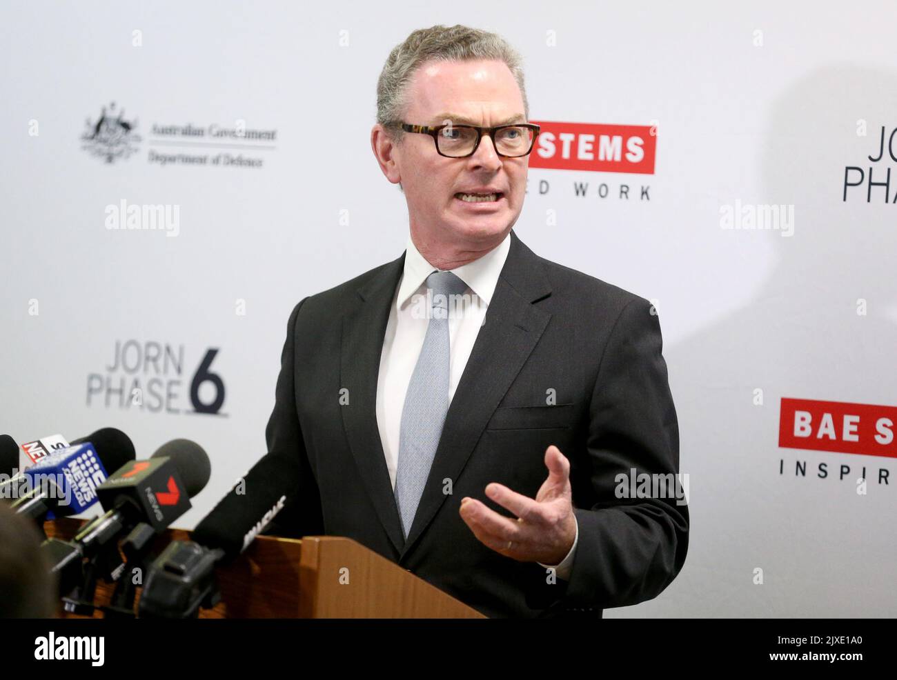 Minister for Defence Industry Christopher Pyne is seen during a ...