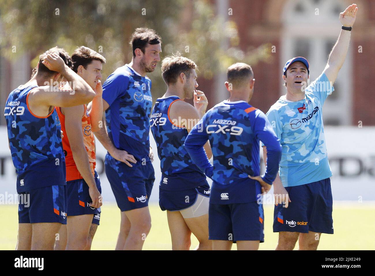 Kangaroos coach Brad Scott in action during a North Melbourne team ...
