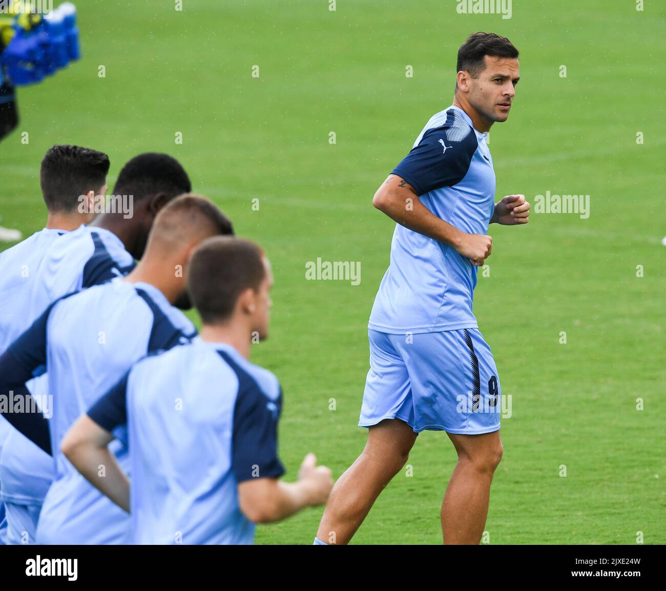 Bobo™ (right) during Sydney FC training prior to the AFC Champions ...