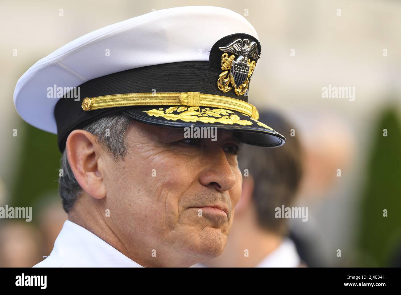 US Pacific Commander Admiral Harry Harris attends a last post ceremony ...
