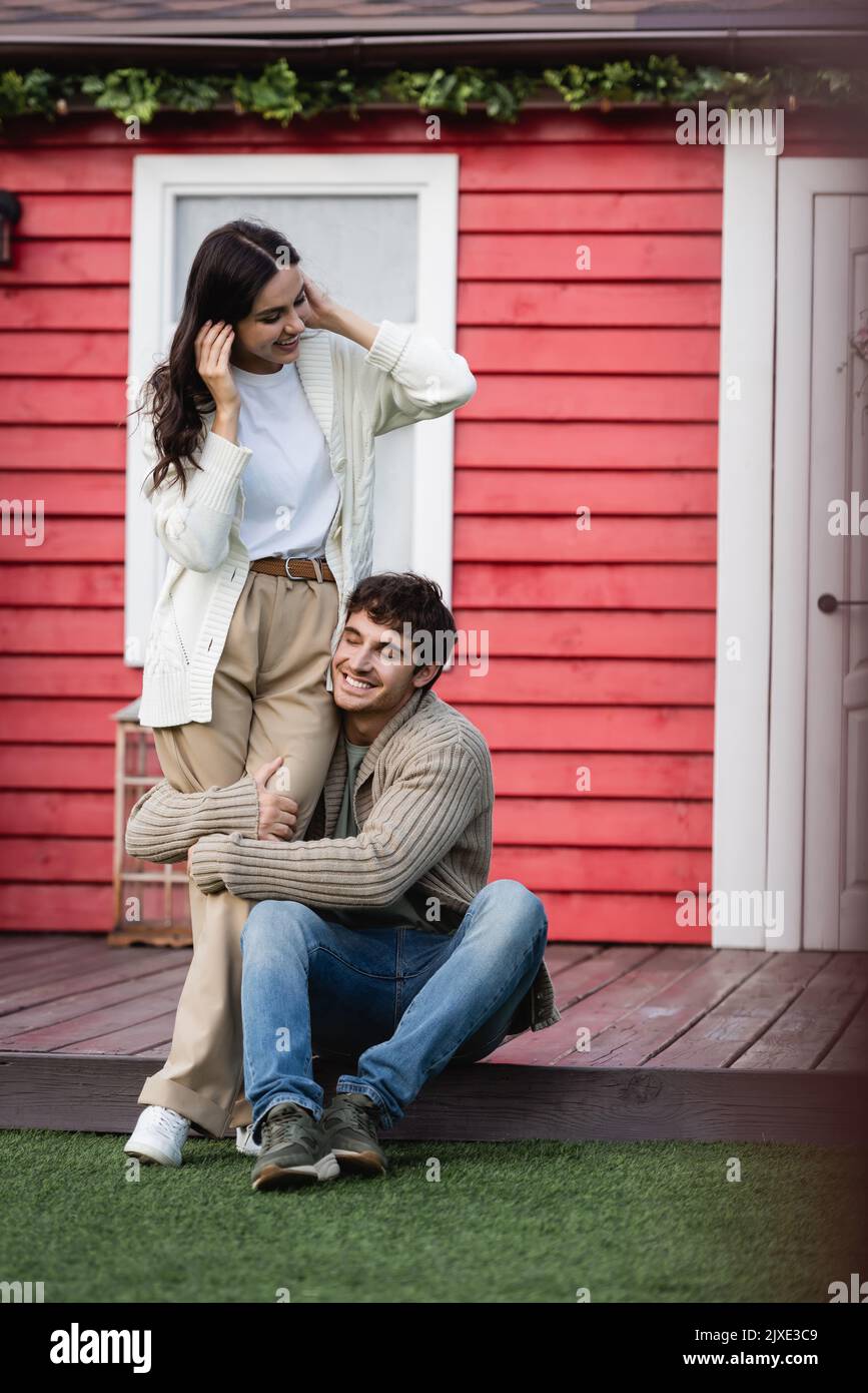 Woman legs house building hi-res stock photography and images - Alamy