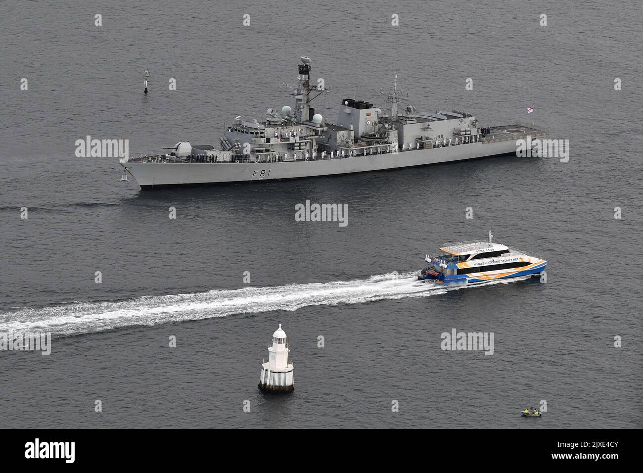 An aerial image of the British Royal Navy Type 23 frigate HMS ...