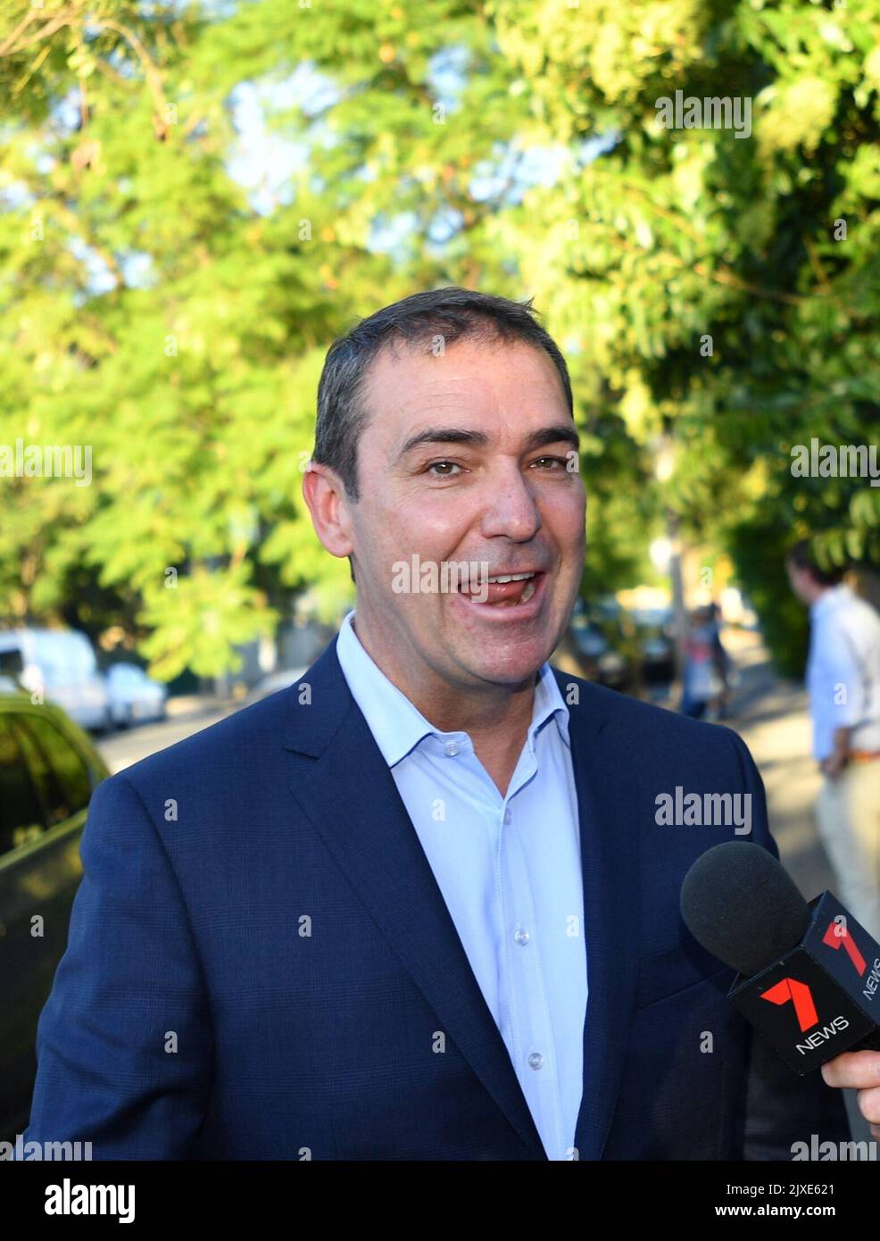 South Australian Liberal Leader Steven Marshall is seen arriving at a ...
