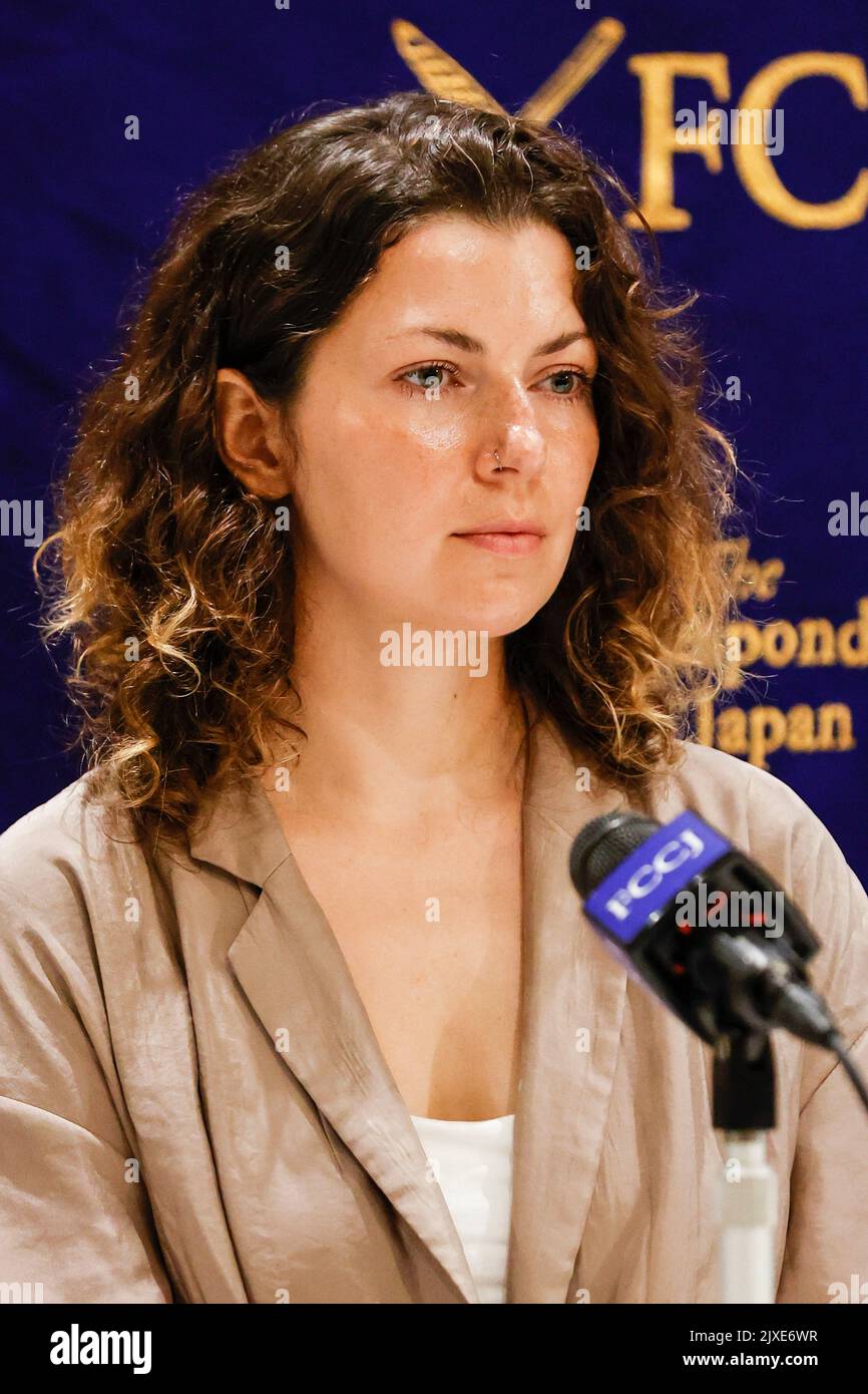 Tokyo, Japan. 07th Sep, 2022. Ksenia Kolesnikova an Ukrainian evacuee ...