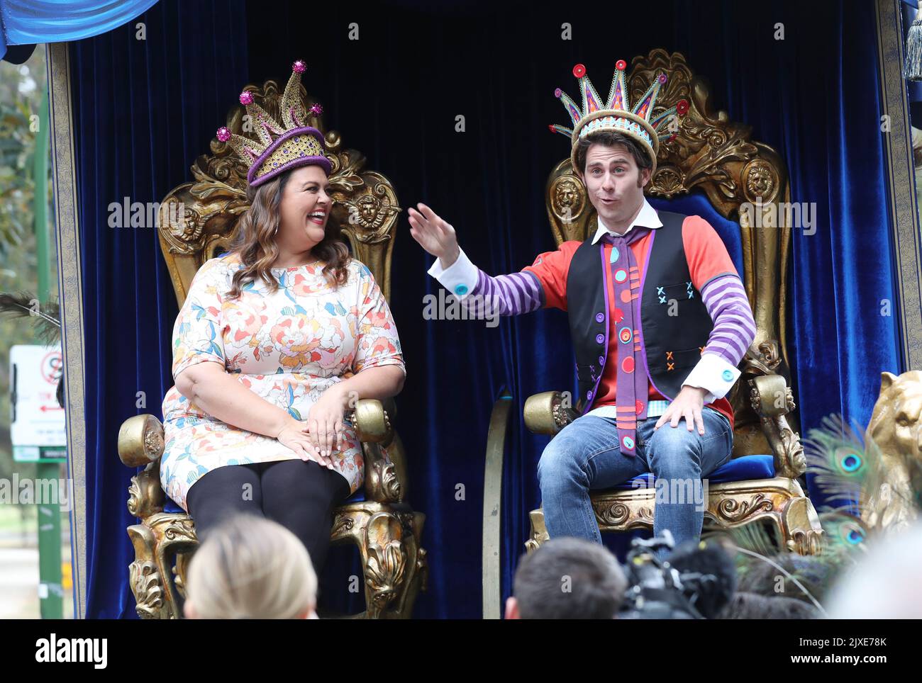 TV presenter Jimmy Giggle (right) and radio and TV presenter Chrissie ...