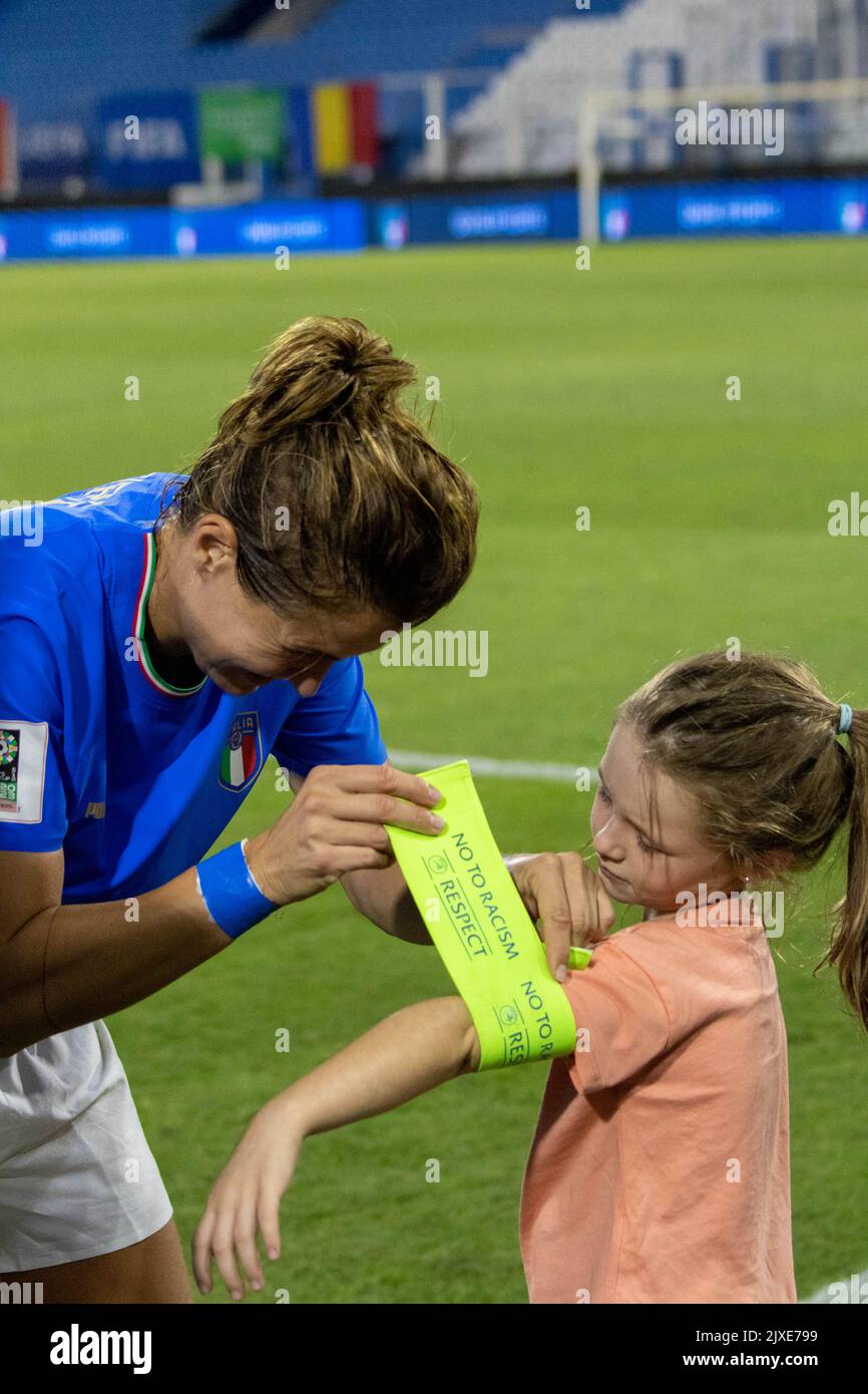 Ferrara, 6/9/2022, Cristiana Girelli awarded her daughter with the ...