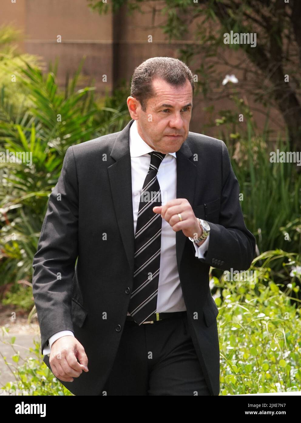 Mark Caleo is seen outside the Darlinghurst Court in Sydney, Monday ...