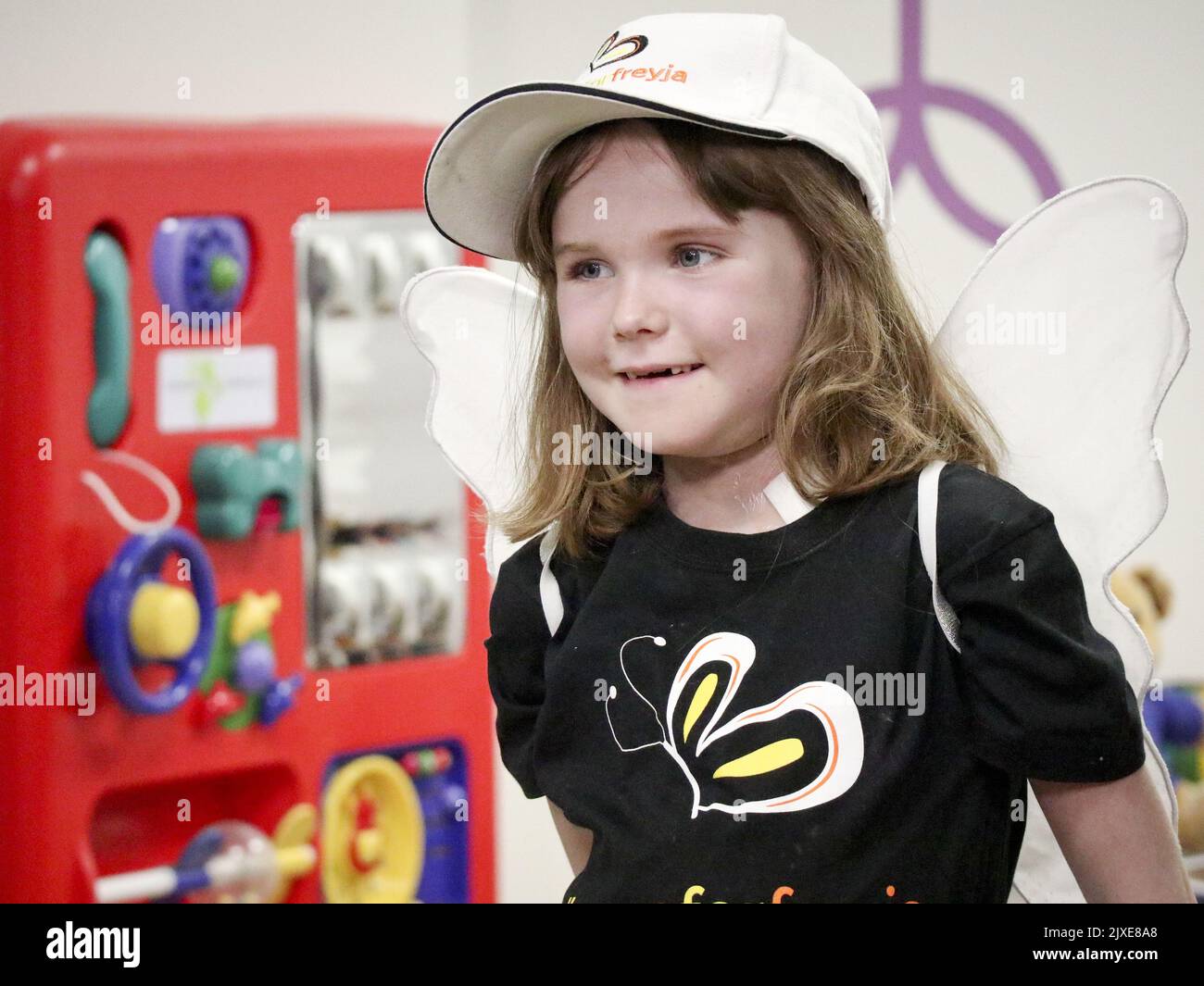Freyja Christiansen, 6 is seen at the Epworth Hospital in Richmond ...