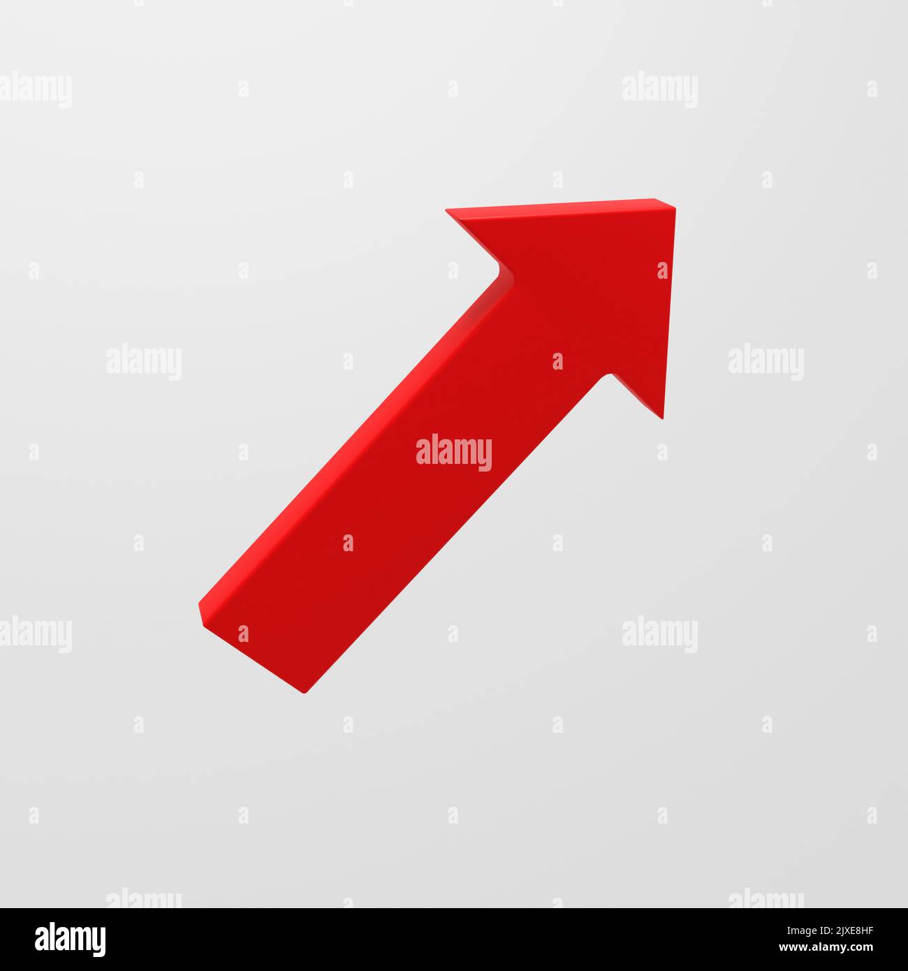 3d Render illustration showing arrow, simple concept of growth on white ...