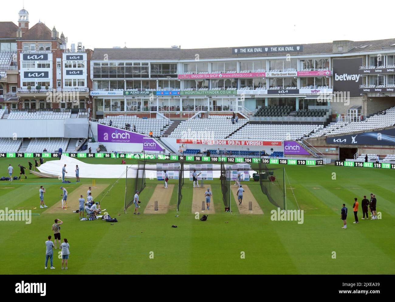 A general view during a nets session at the Kia Oval, London. Picture ...