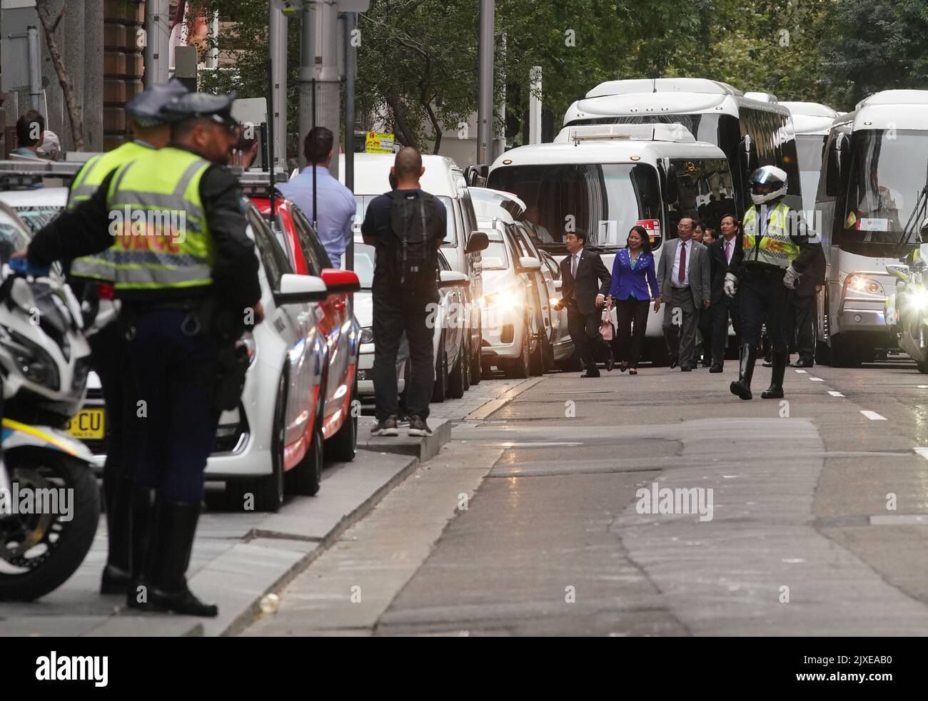 Heightened security measures are seen around Martin place and Pitt St ... Heightened security measures are seen around Martin place and Pitt St ...