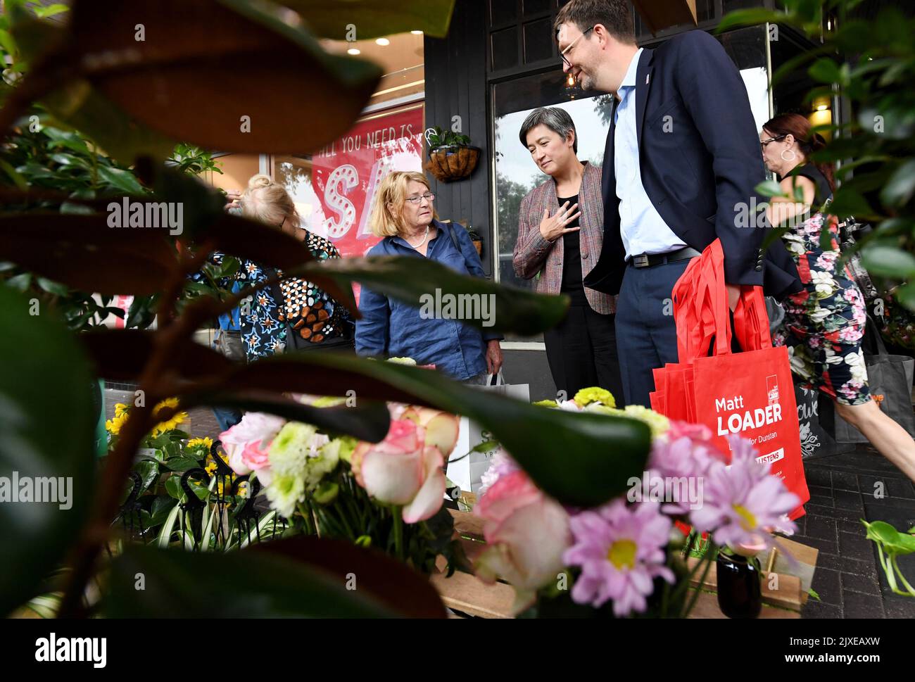 Labor candidate Dunstan Matt Loader (right) with Labor Senator Penny ...