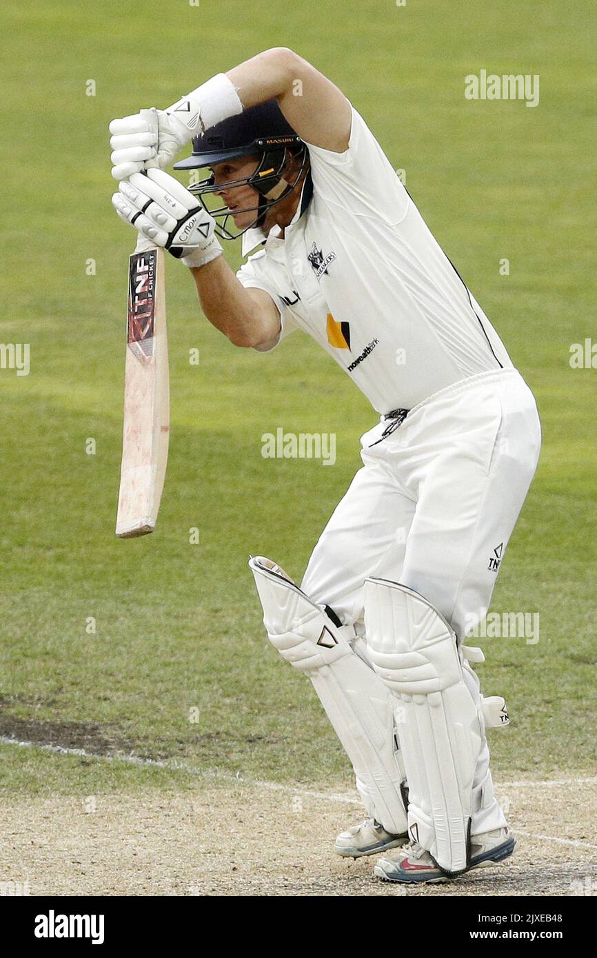 Sebastian Gotch of Victoria bats during day three of the round 10 JLT ...