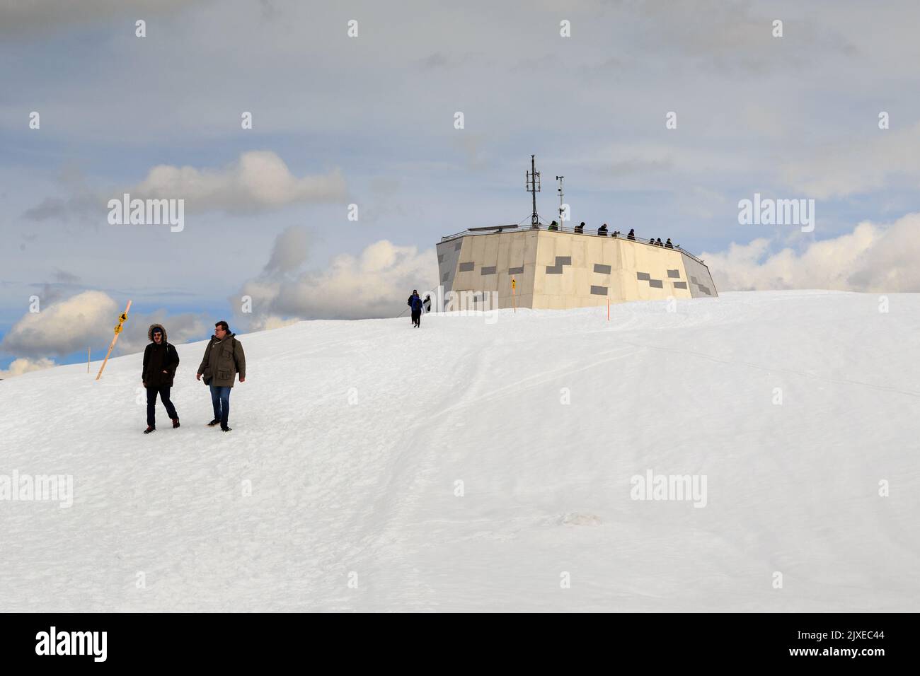 OBERTRAUN, AUSTRIA - MAY 18, 2019: This is a high-altitude observation ...