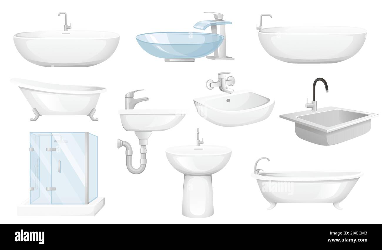 Collection of faucets with bath ceramic and glass bathroom furniture ...