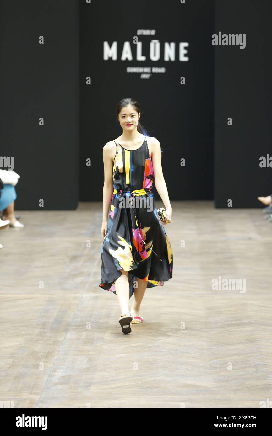 09/07/2022, Berlin, Germany, Models walk the runway at the Malūne by ...