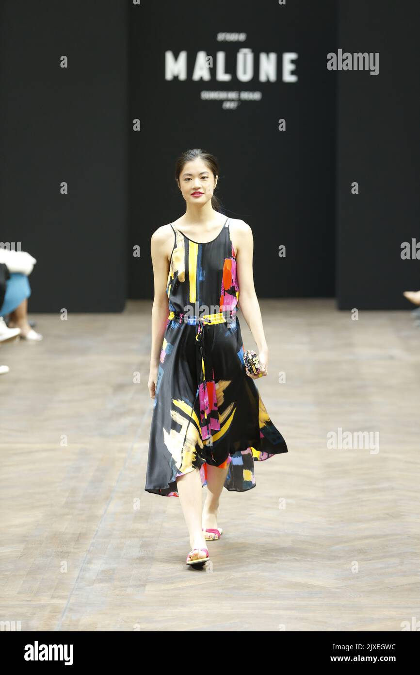 09/07/2022, Berlin, Germany, Models walk the runway at the Malūne by ...