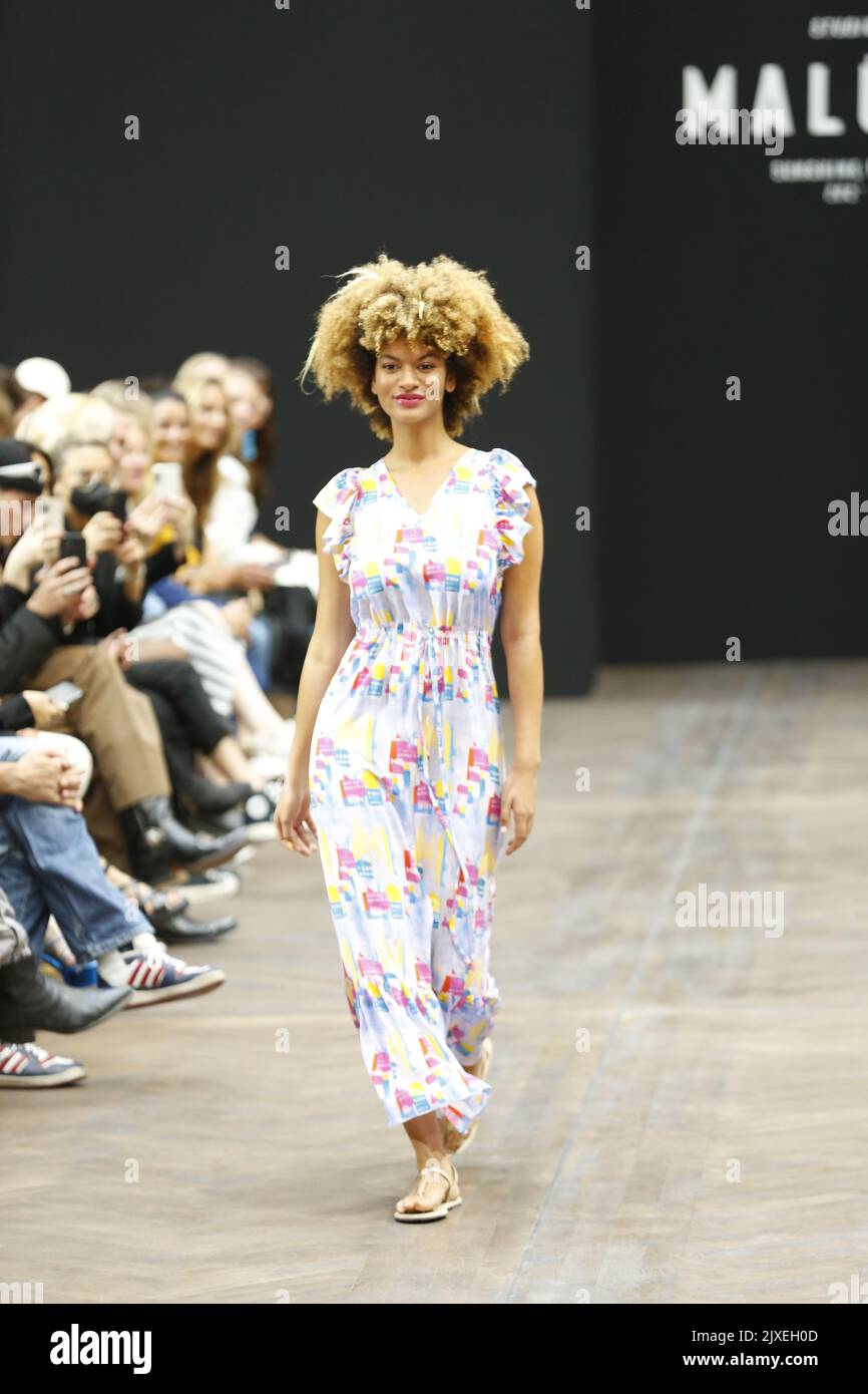 09/07/2022, Berlin, Germany, Models walk the runway at the Malūne by ...