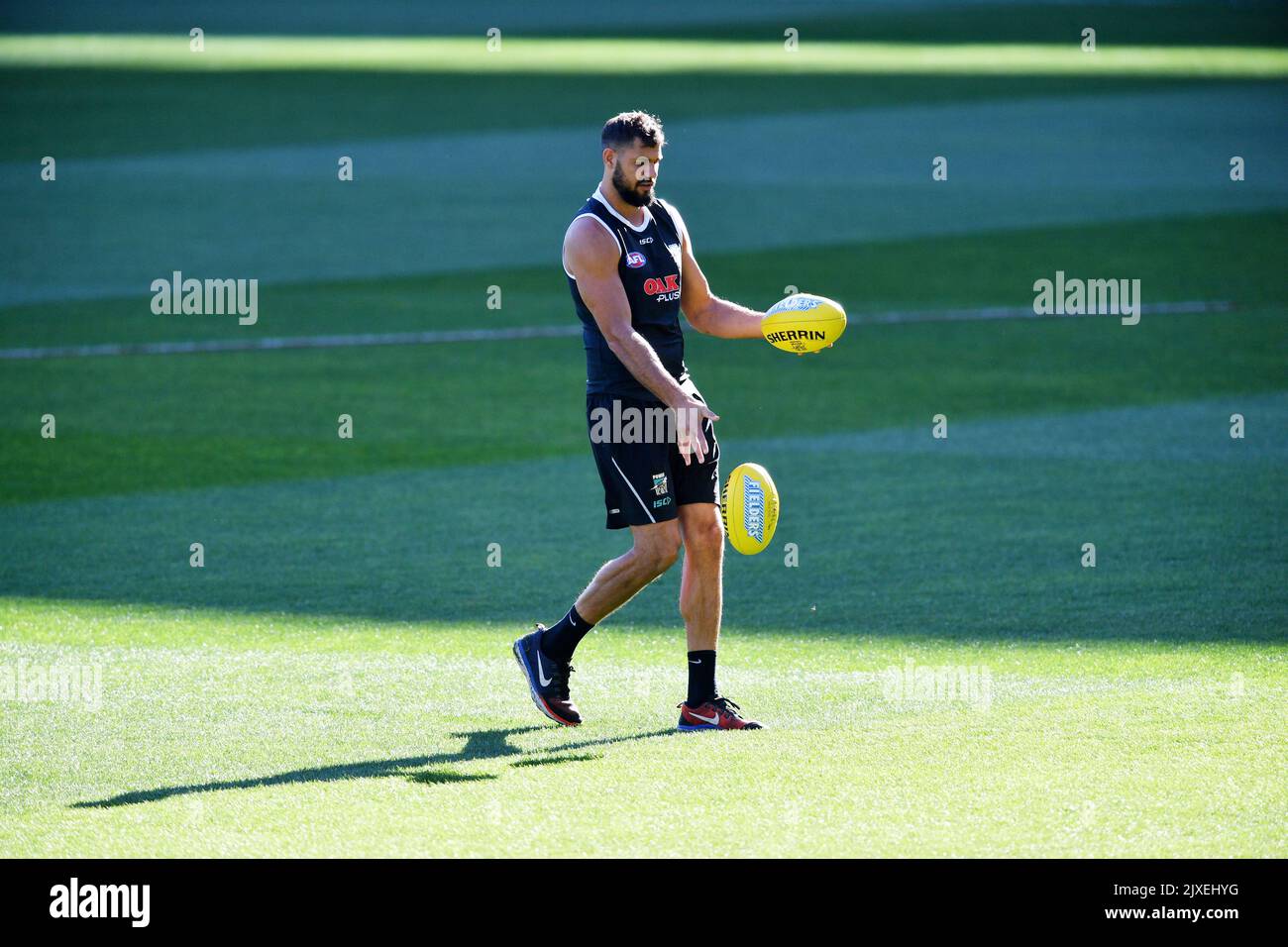 Patrick Ryder of the Power is seen during a Port Adelaide captains run ...