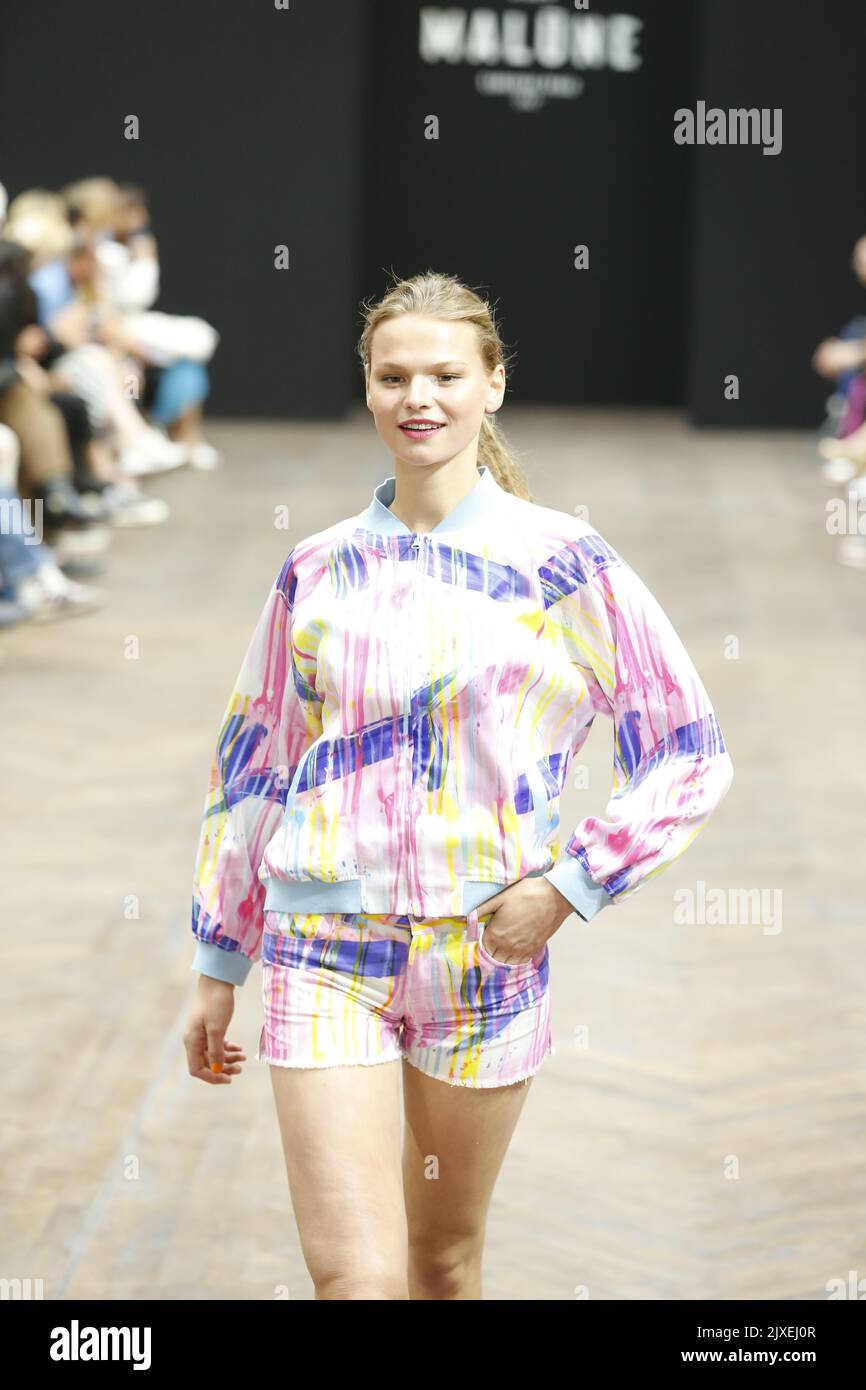 09/07/2022, Berlin, Germany, Models walk the runway at the Malūne by ...