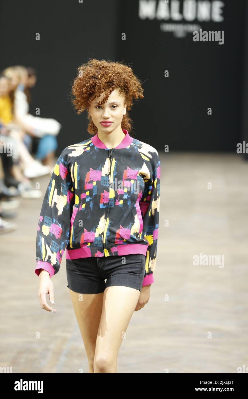 09/07/2022, Berlin, Germany, Models walk the runway at the Malūne by ...
