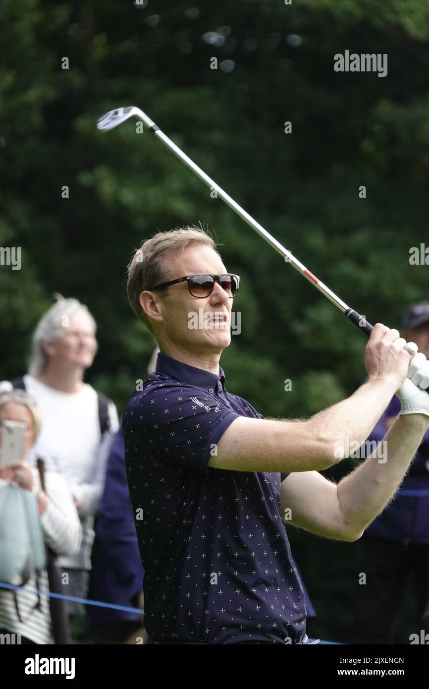Wentworth, Surrey, UK. 7th Sep, 2022. Dan Walker plays shot to the 2nd ...