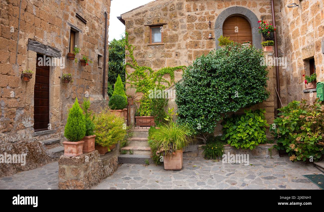 Hill On A Stone Courtyard
