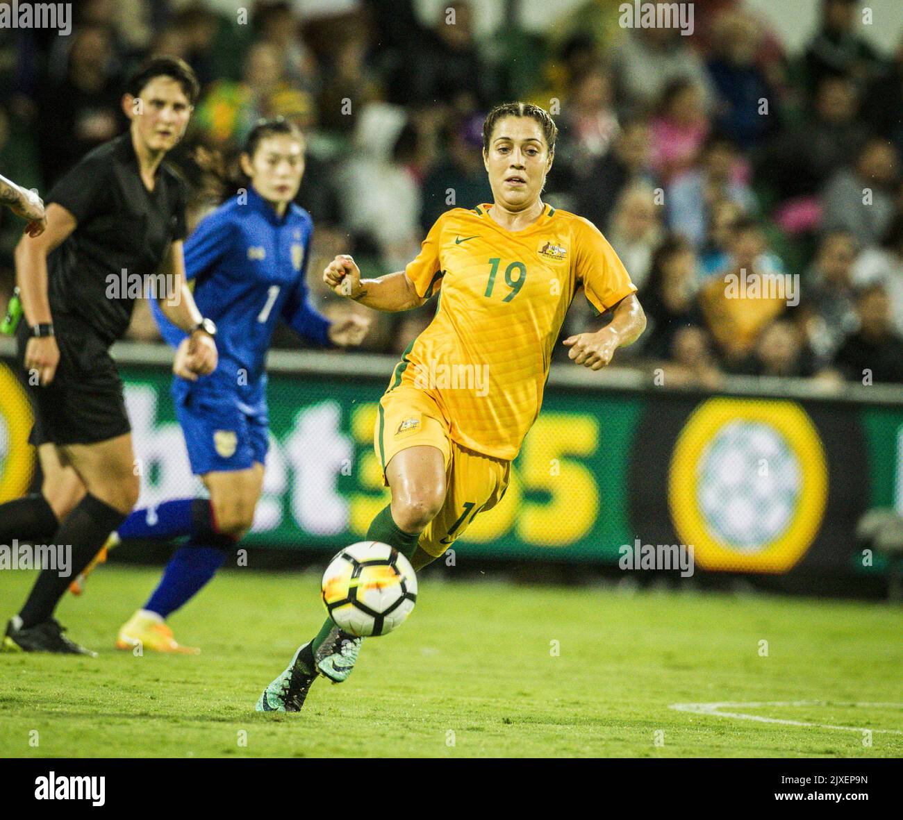 Katrina Gorry of the Matildas during the International friendly match ...