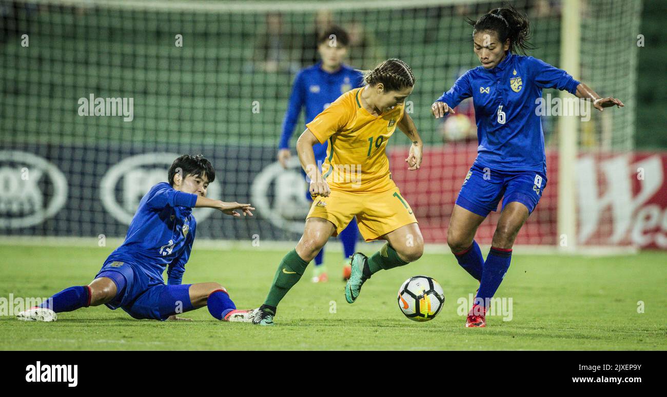Katrina Gorry of the Matildas during the International friendly match ...