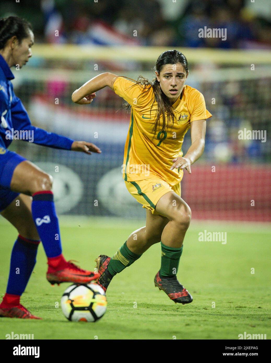 Alex Chidiac for the Matildas during the International friendly match ...