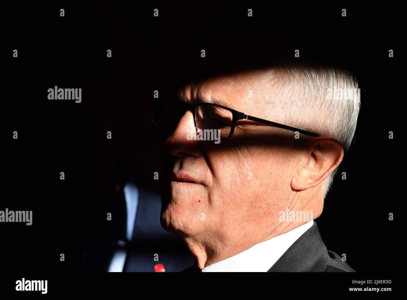 Prime Minister Malcolm Turnbull meets with pensioners at a coffee shop ...